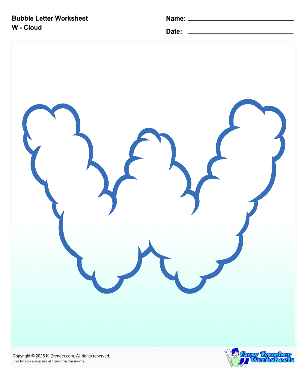 Bubble Letters Printables