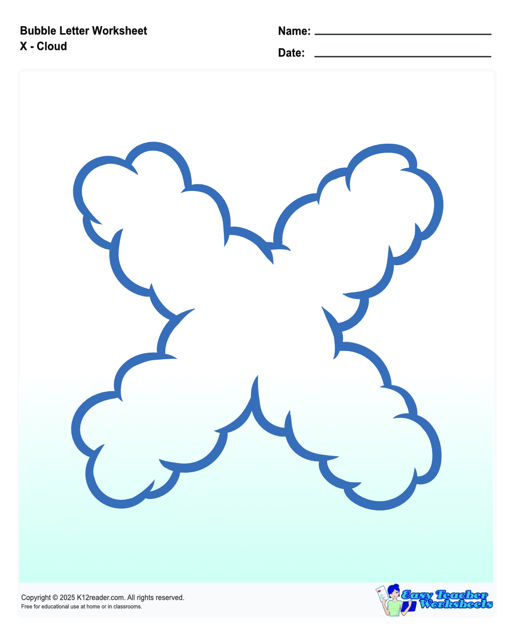 Bubble Letters Printables