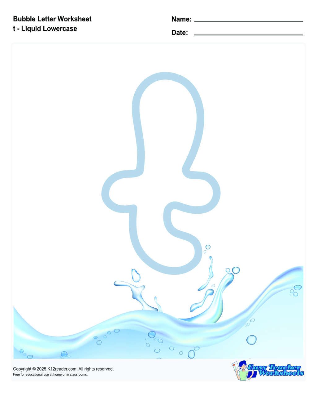 Bubble Letters Printables