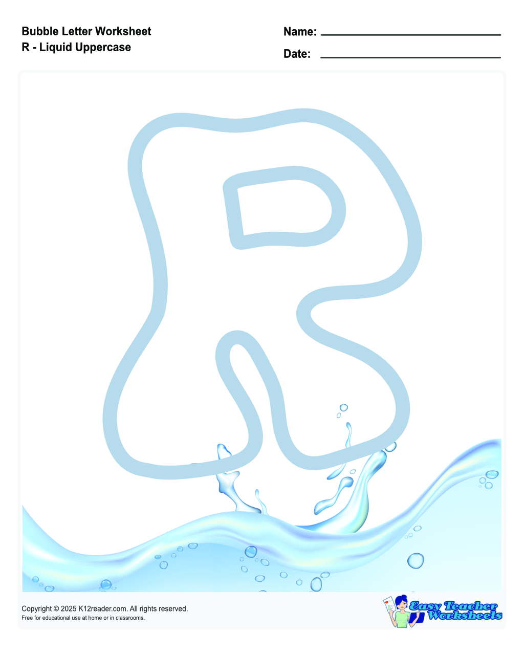 Bubble Letters Printables